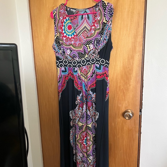 NY Collection | Dresses | Multi Colored Pattern Maxi Dress | Poshmark
